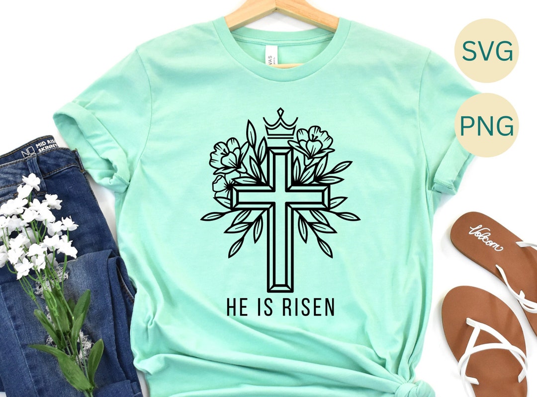 He is Risen Svg, He is Risen Easter Svg, Easter Cross Svg, Easter Svg ...
