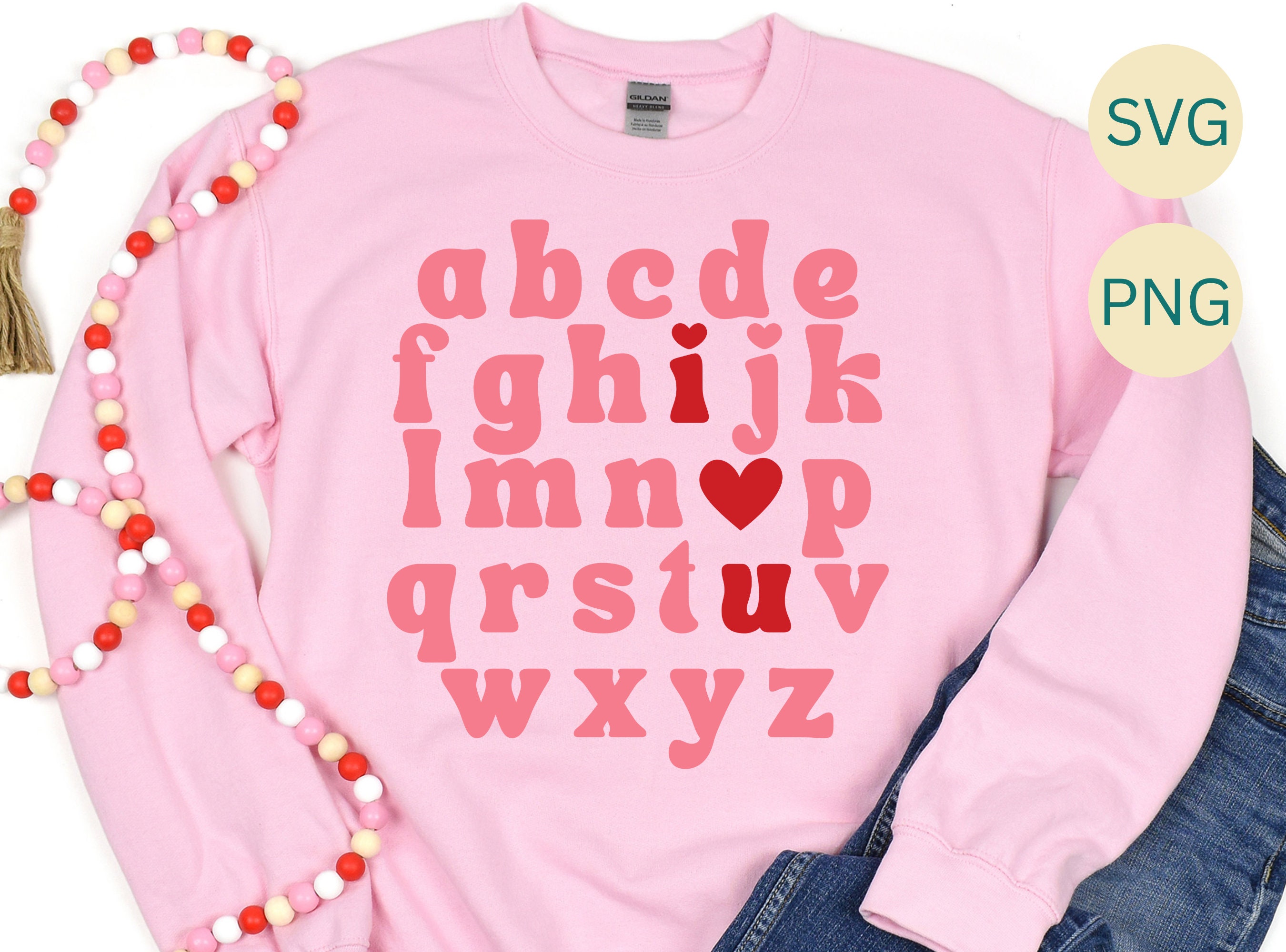 ABC Valentine Alphabet I Love You Svg, Teacher Valentine Svg, Love ...