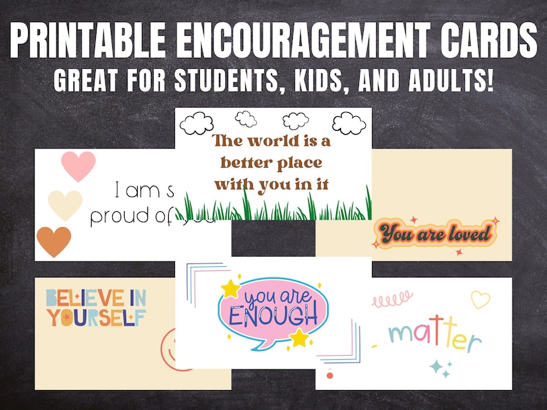 Printable Encouragement Cards L Student Compliment Cards - Etsy