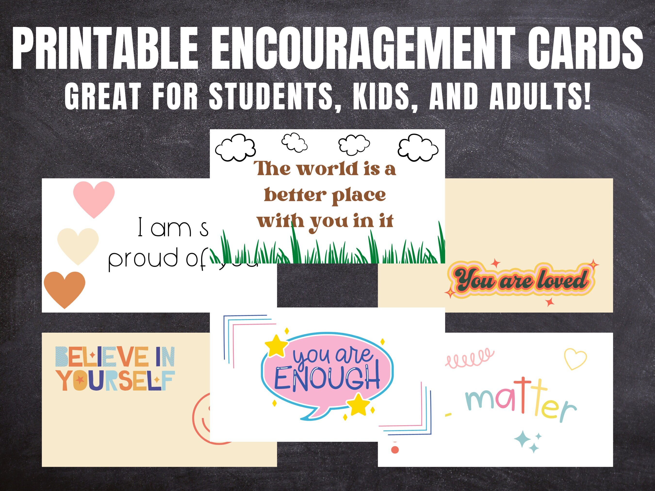 Printable Encouragement Cards L Student Compliment Cards - Etsy