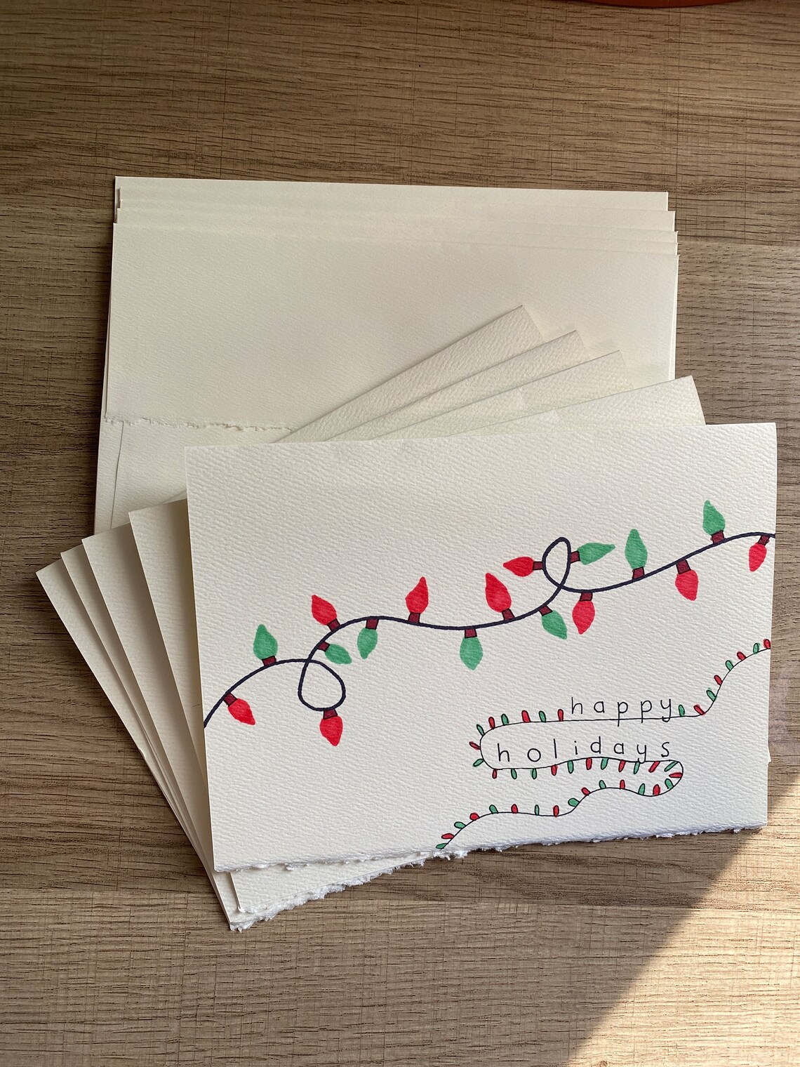 Christmas Card Minimalist Christmas Card Holiday Card Set - Etsy