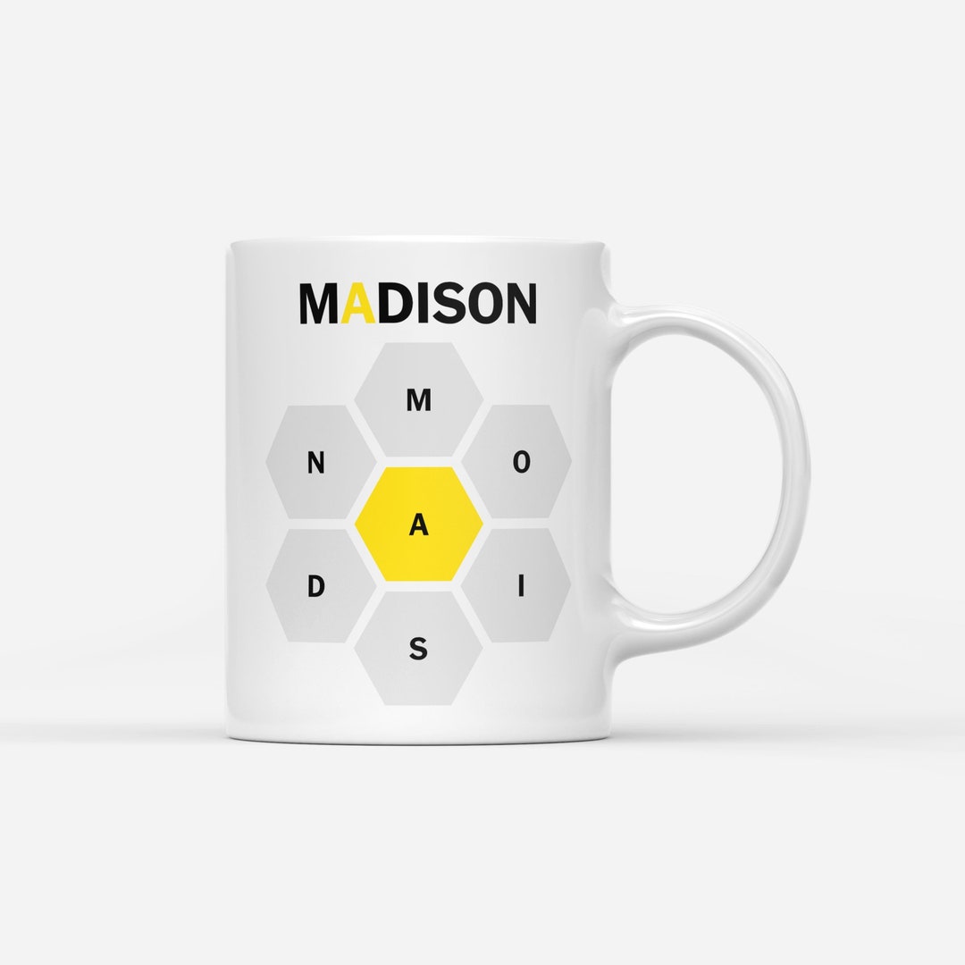 NYT Spelling Bee Personalized Mug | Custom Mug | Customizable Wordle ...
