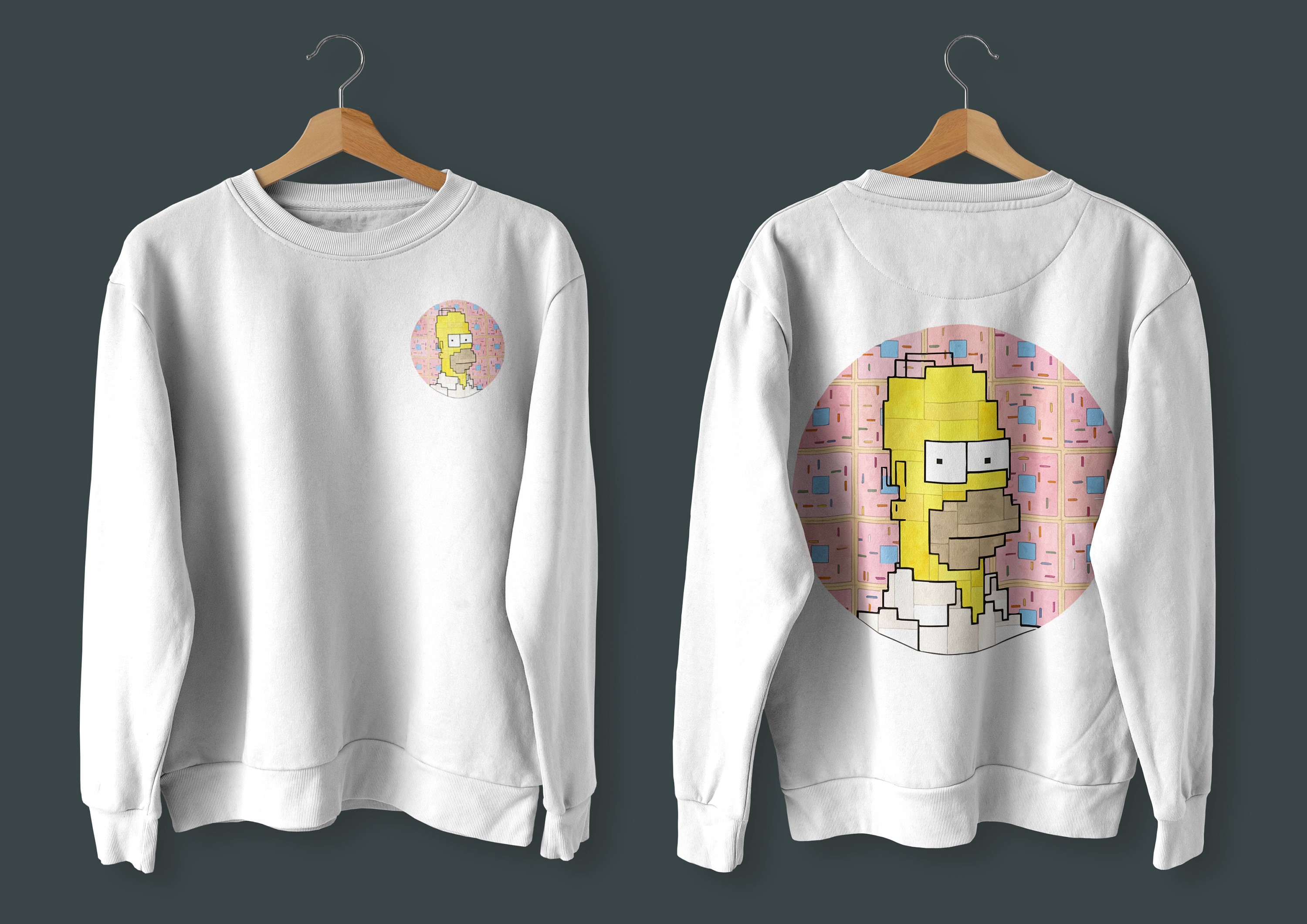 Homer Simpson Svg, 8 Bit, Homer Donut SVG, Cricut Svg, Clipart, Layered ...