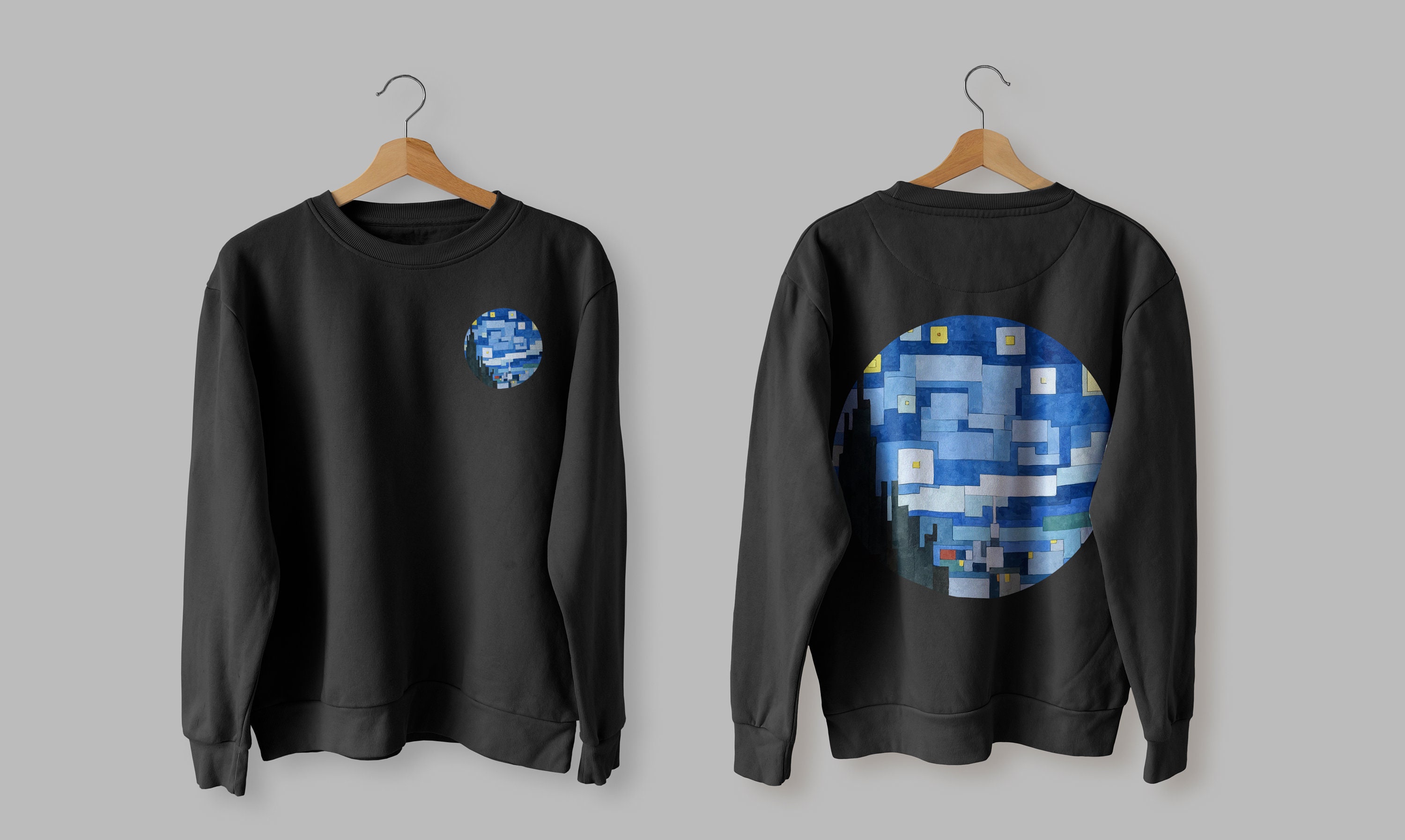 The Starry Night SVG 2 Different File Digital Illustration, Water Color ...