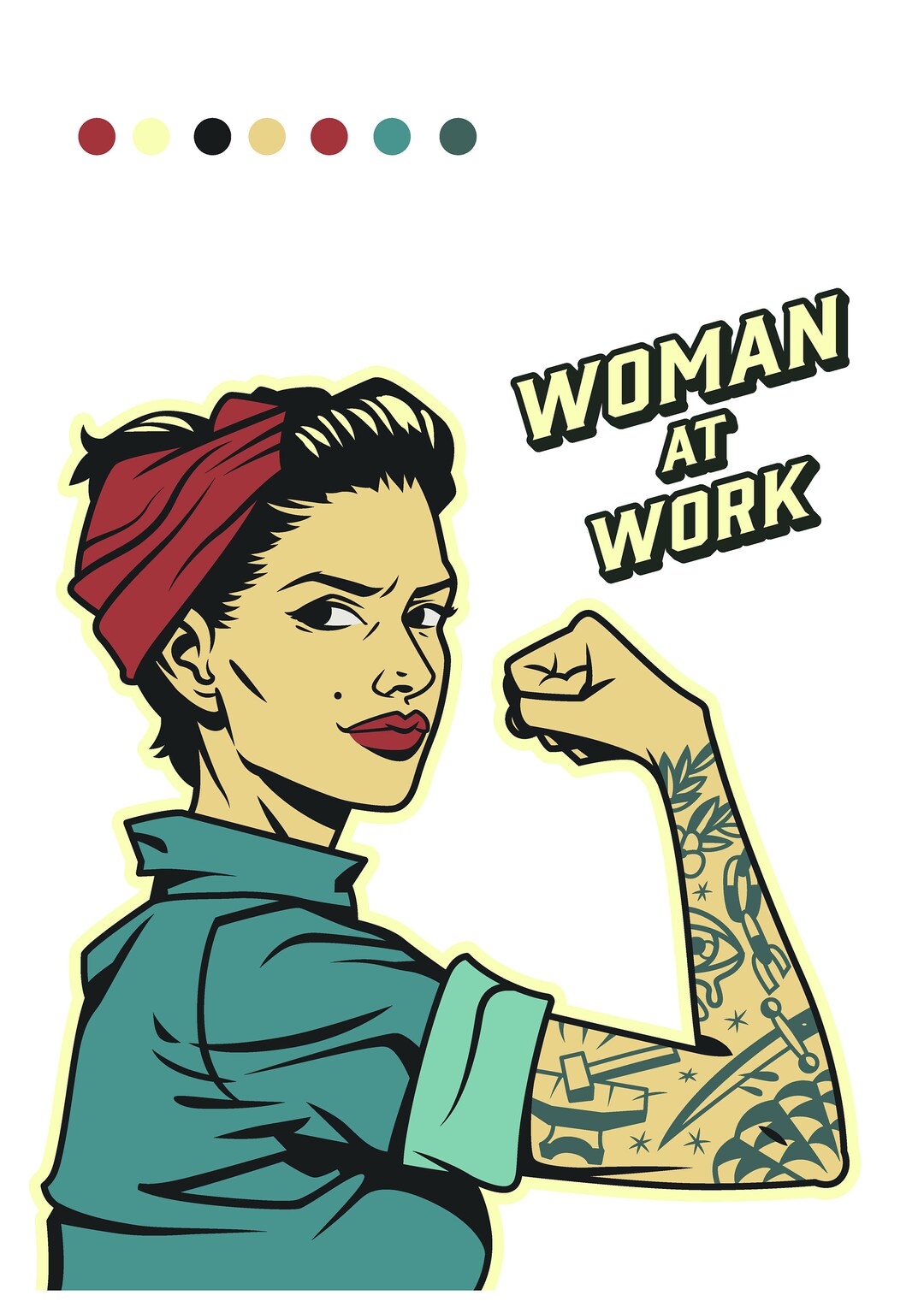 Woman Power, Svg, Woman at Work, Woman Svg, Retro Woman, Retro Desing ...