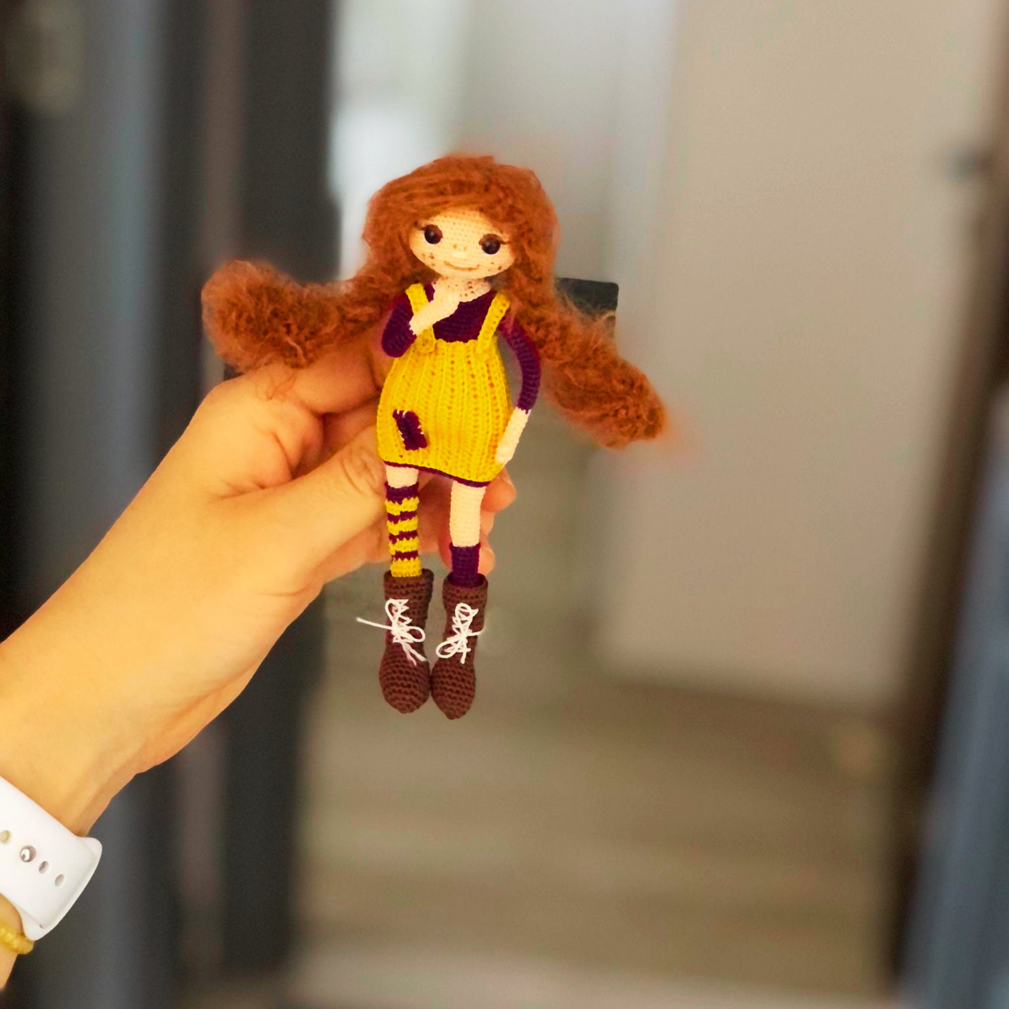 Miniature Handmade Amigurumi Doll of Pippi - Etsy