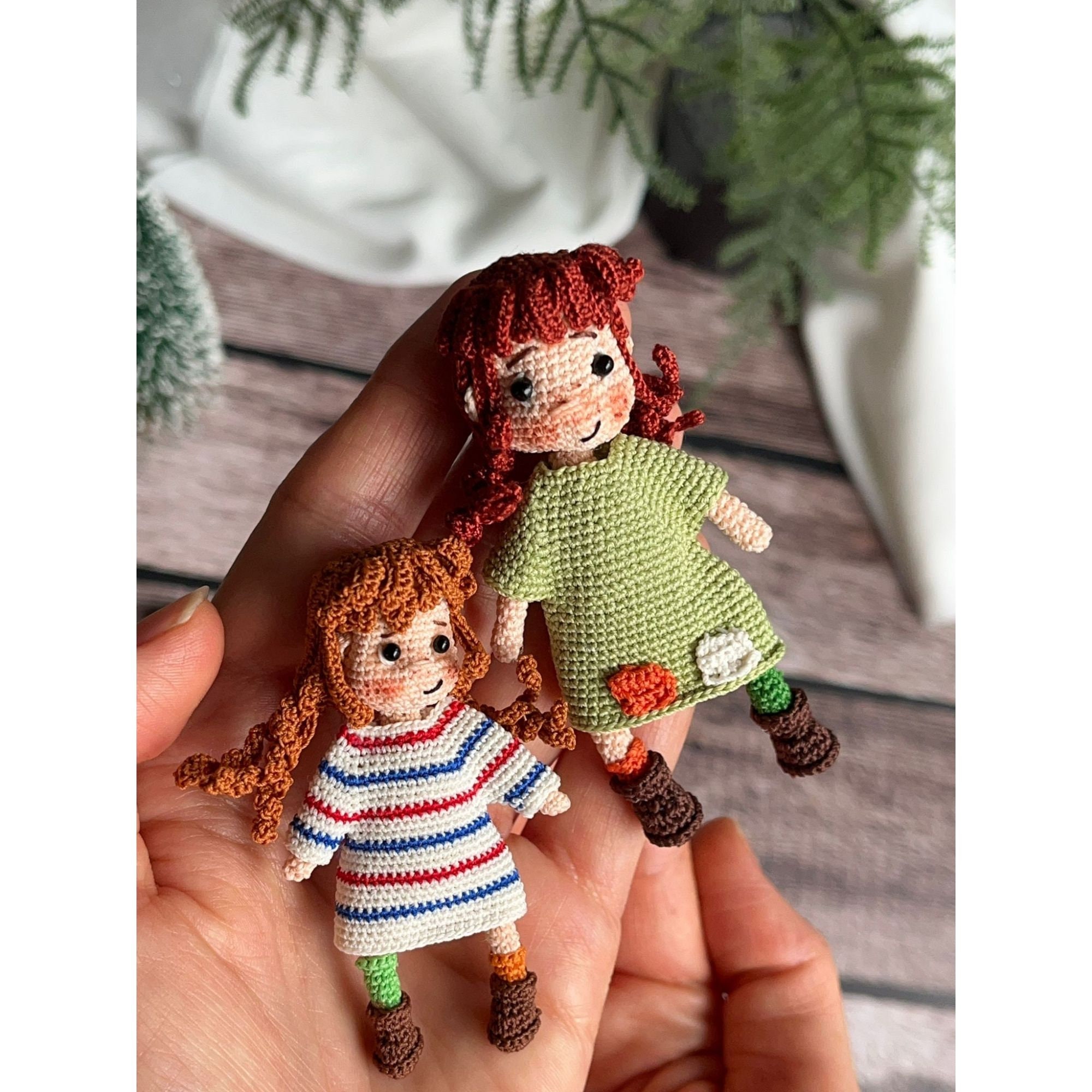 Miniature Pippi Doll Crochet,crochet Pippi ,miniature Doll,handmade ...
