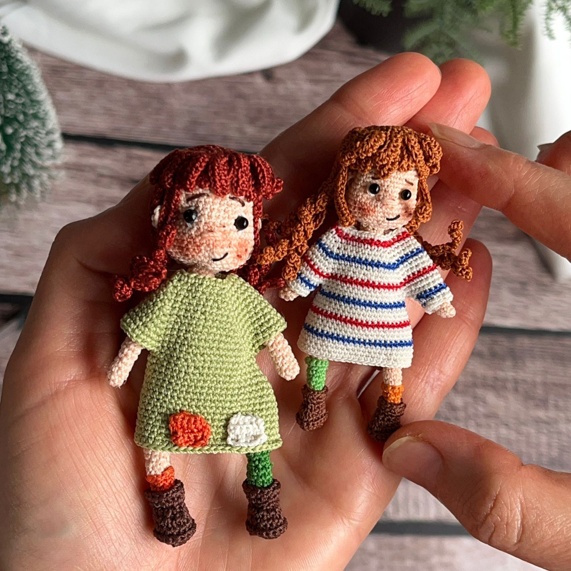 Miniature Pippi Doll Crochet,crochet Pippi ,miniature Doll,handmade ...