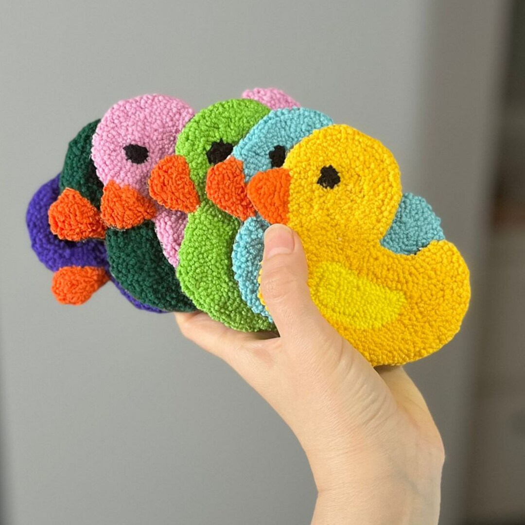 Punch Needle Coasters, Tufted Coasters, Drink Coasters, Tufted Rug ...