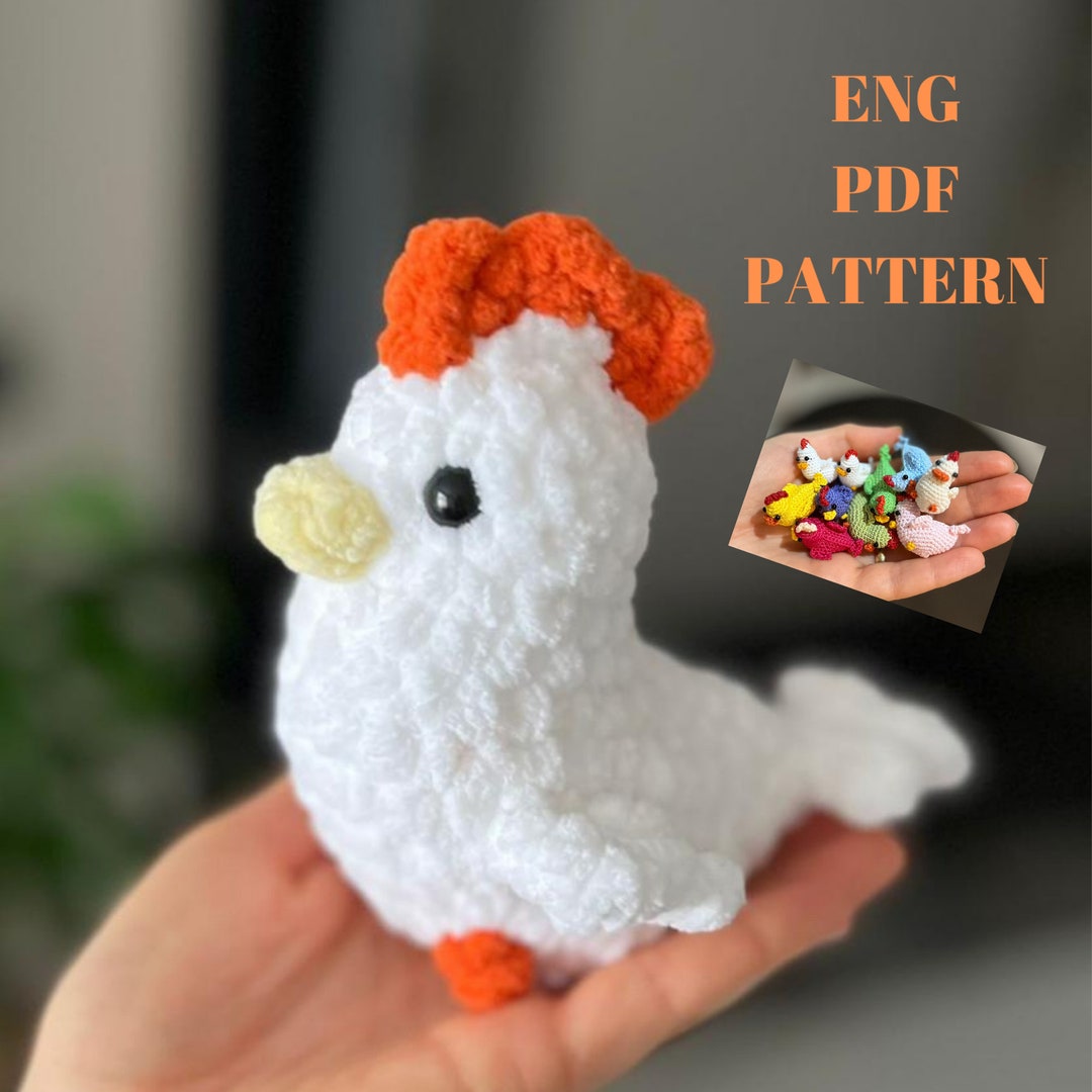 No Sew Crochet Rooster Pattern, Miniature Plushie (PDF Pattern) - Etsy