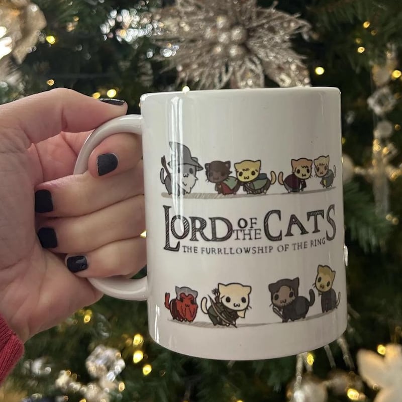 Cat in Side Mug - Etsy UK