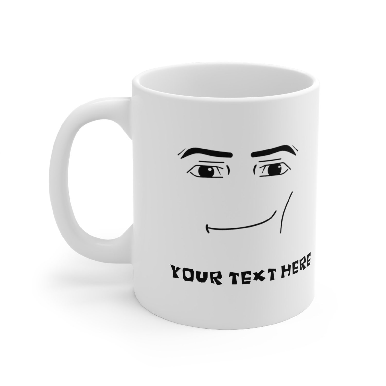 Personalized Roblox Man Face Customized Mug 11oz and 15 Oz Double Sided ...