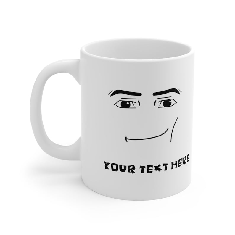 Personalized Roblox Man Face Customized Mug 11oz and 15 Oz Double Sided ...