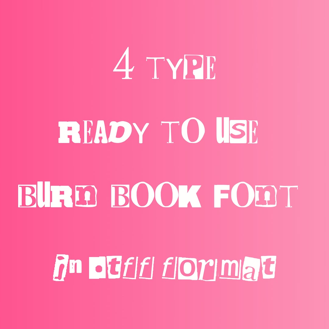 Burn Book Font, Burn Book Alphabet, Burn Book Letters, Mean Girls Party ...