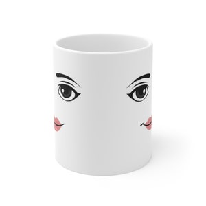 Roblox Woman Face Mug 11oz 15 Oz Double Sided Ceramic Mug Gamer Roblox ...