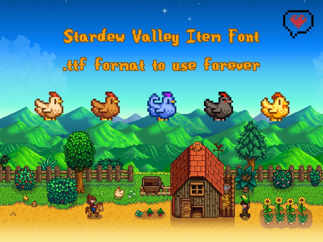 Stardew Valley 'font' - Item Font Type in .ttf Format - Etsy