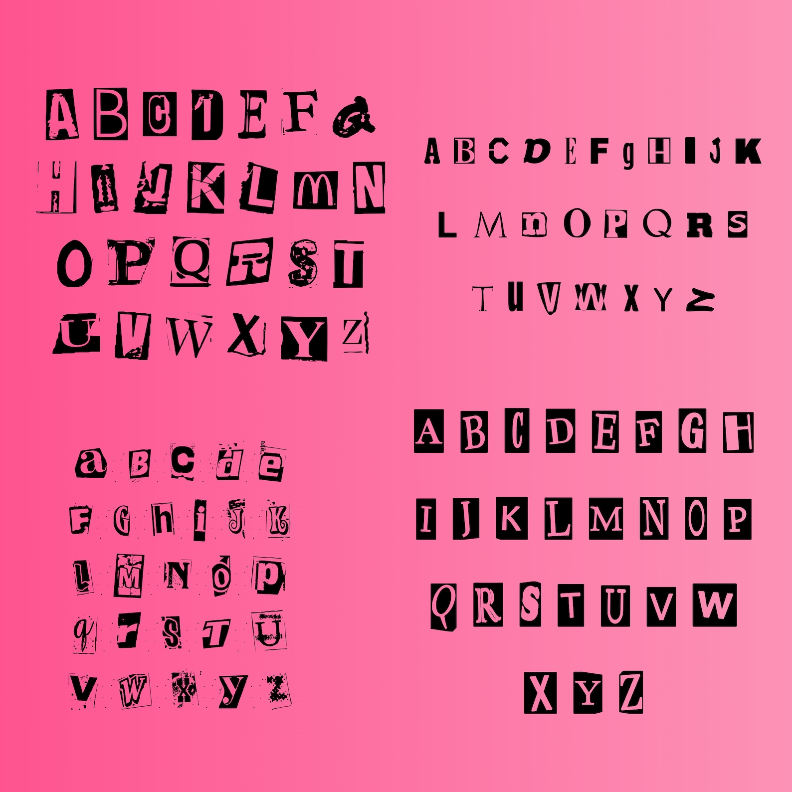 Burn Book Font, Burn Book Alphabet, Burn Book Letters, Mean Girls Party ...