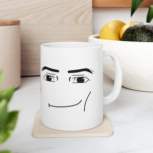 Roblox Man Face Mug 11oz 15 Oz Double Sided Ceramic Mug Gamer Roblox ...