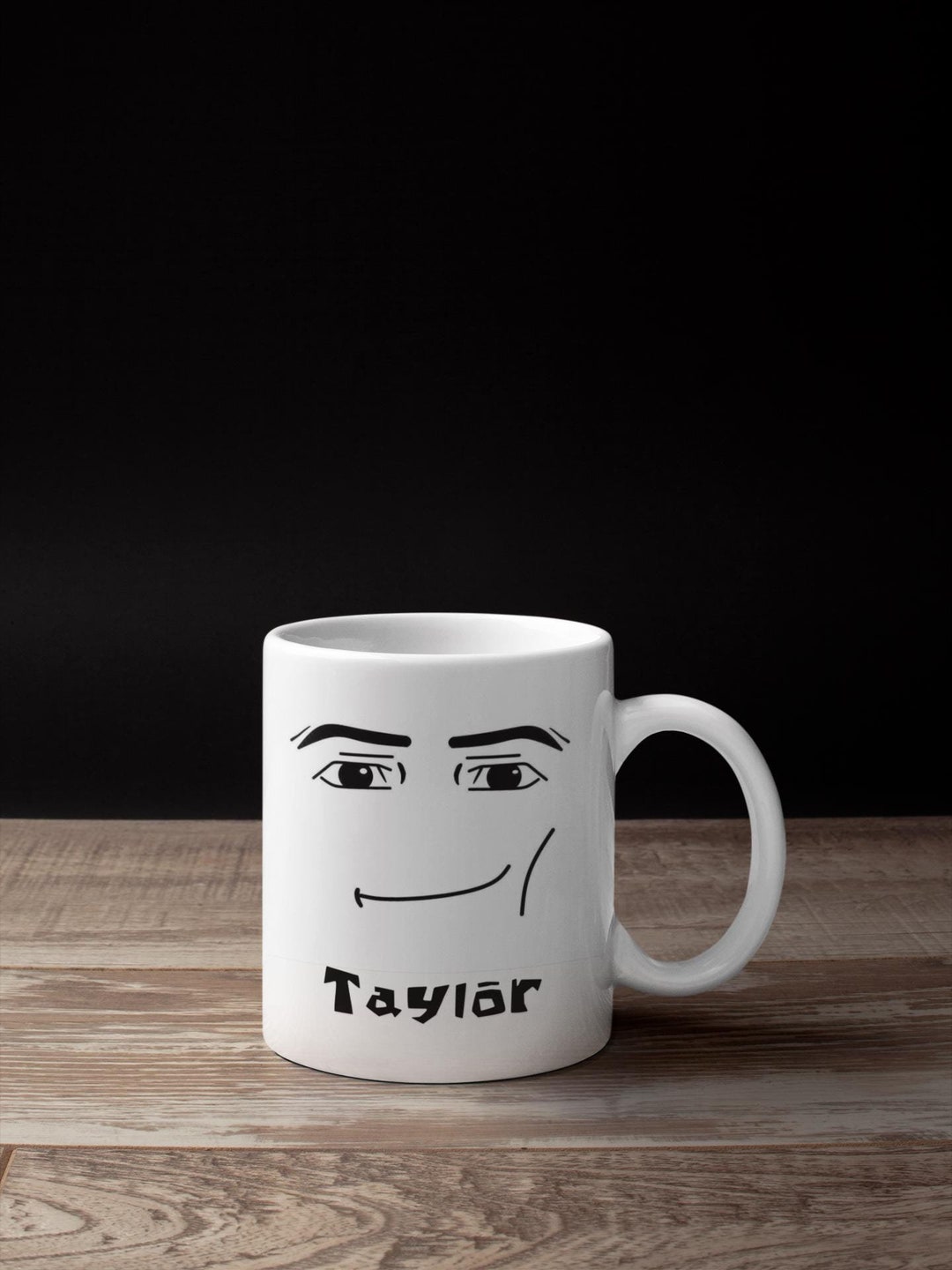 Personalized Roblox Man Face Customized Mug 11oz and 15 Oz Double Sided ...