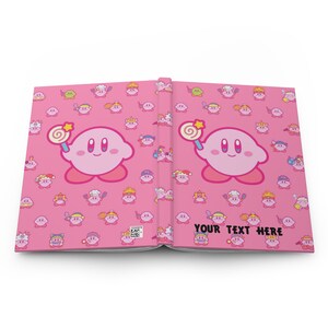 Customized Kirby Journal Cute Hardcover Journal Matte Pink Journal ...