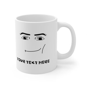 Personalized Roblox Man Face Customized Mug 11oz and 15 Oz Double Sided ...