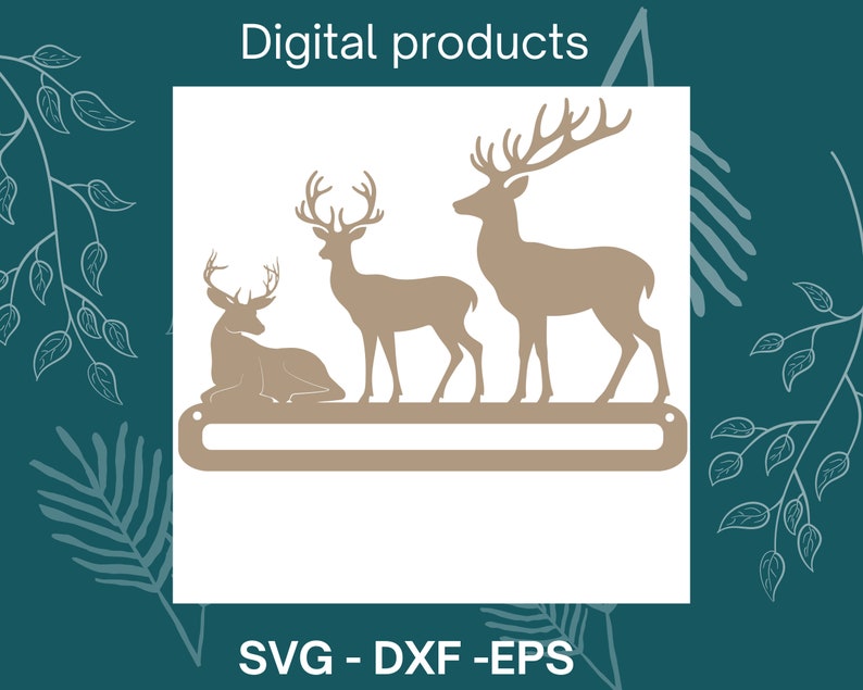 SVG Laser Cut File Deer Macramee Digital Design L Wooden Deer for ...