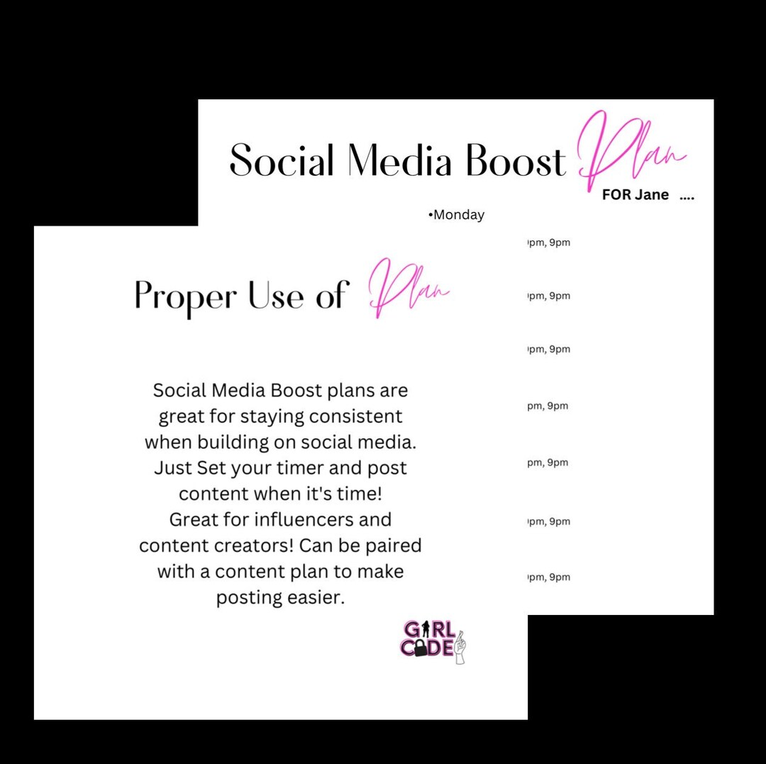 Personalized Social Media Boost Plan - Etsy