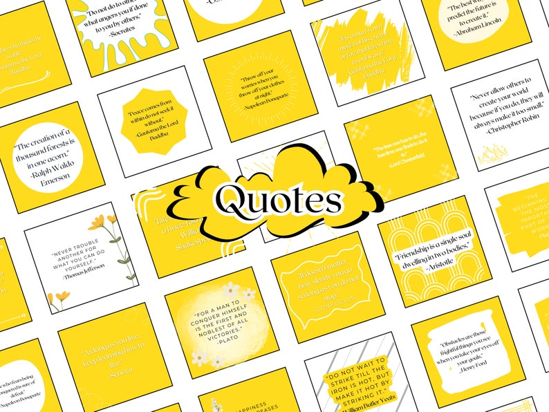 Yellow Instagram Templates Yellow and White Instagram Templates Yellow ...