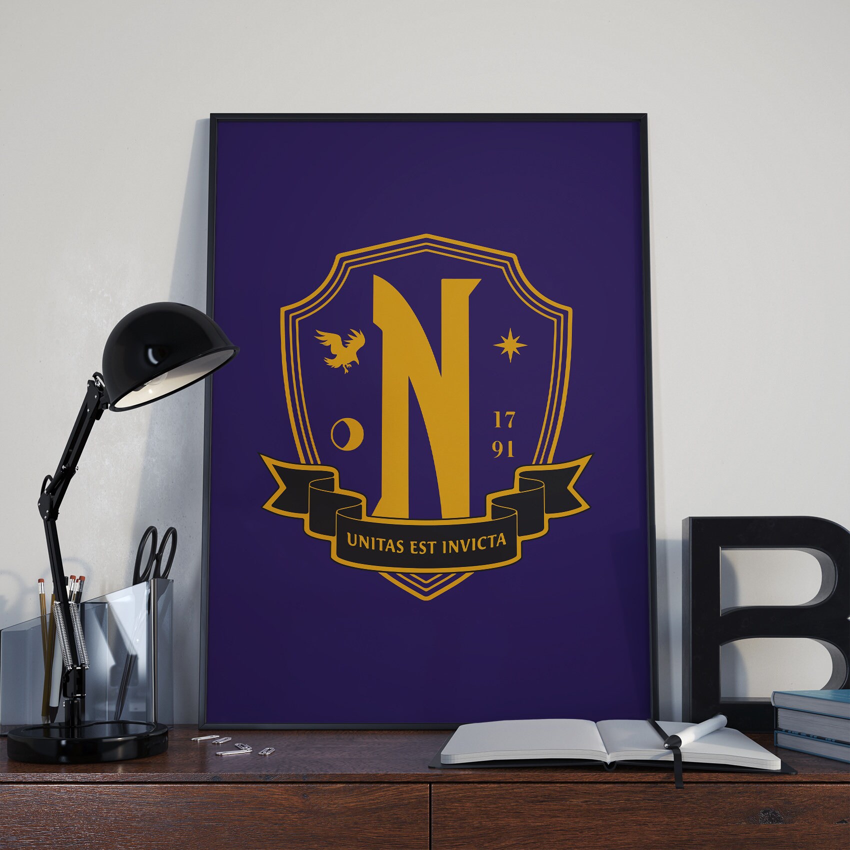 Nevermore Academy Print, Wednesday Printable Home Decor, Nevermore Posters