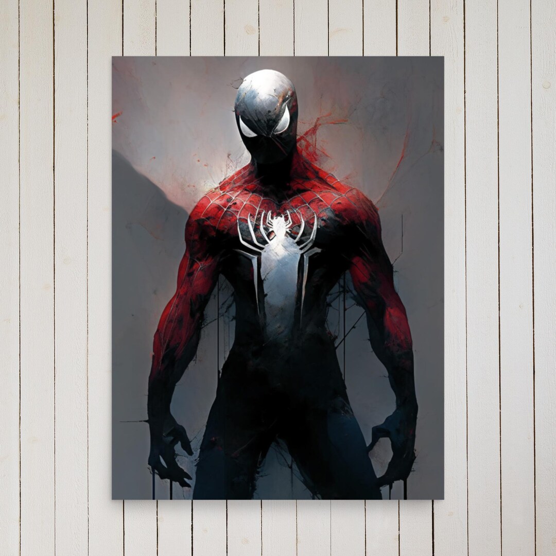 Spiderman Dramatic Poster in Yoji Shinkawa Style | Marvel Comics Wall ...