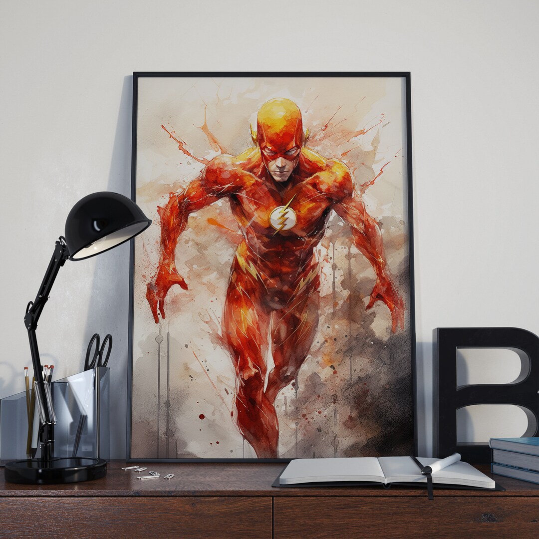The Flash Impressionist Watercolor Artwork Download Printable - Unique ...