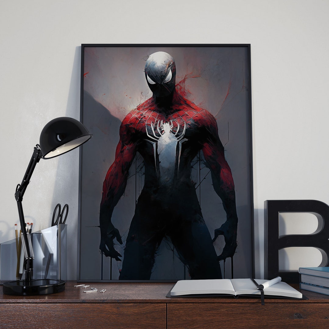 Spiderman Dramatic Poster in Yoji Shinkawa Style | Marvel Comics Wall ...