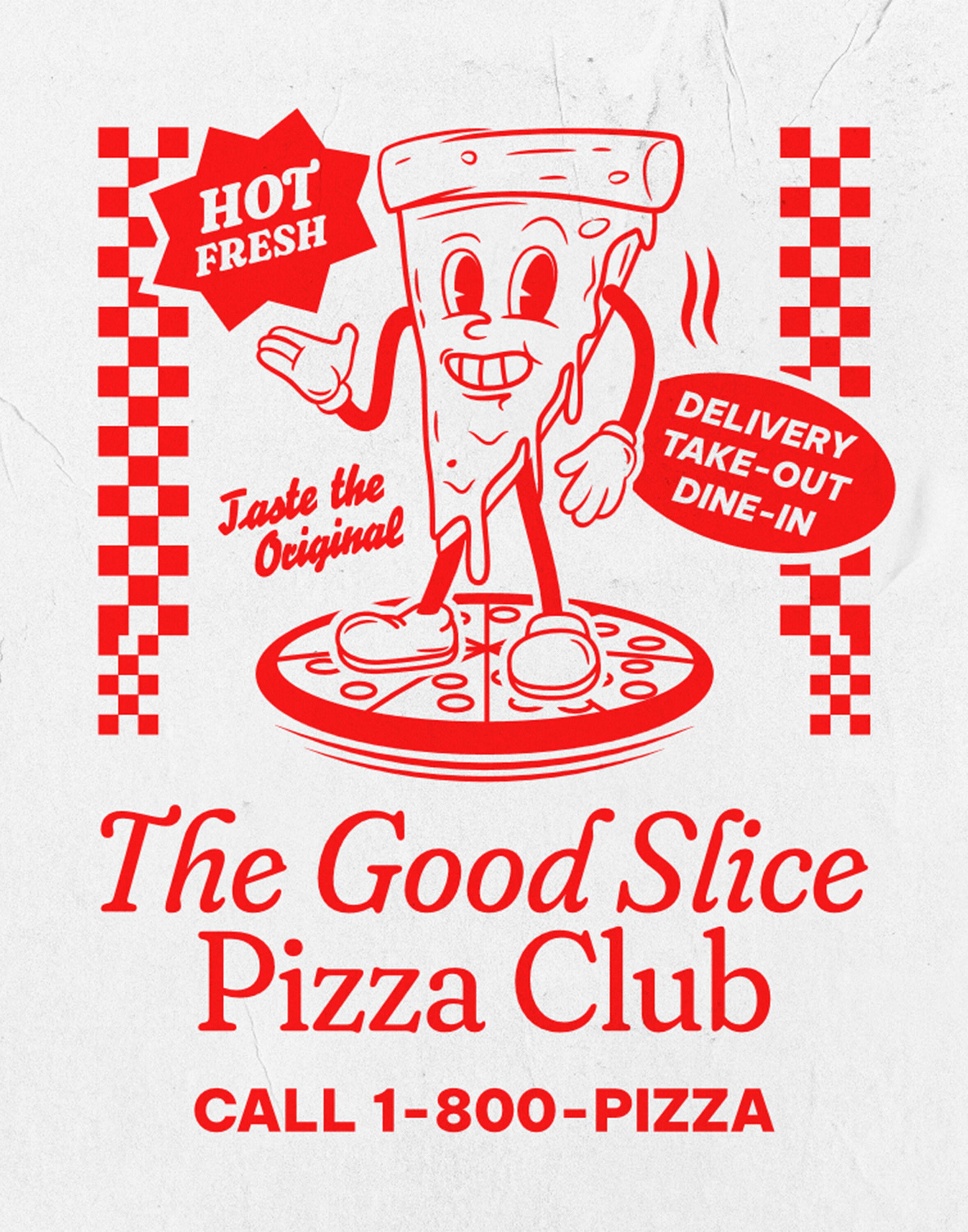 The Good Slice Pizza Club Retro Vintage Pizzaria Italian - Etsy