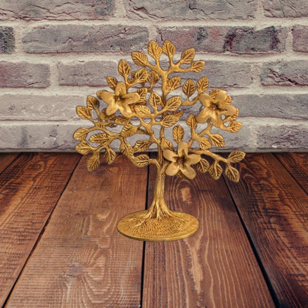 Pure Brass Kalpavriksha Tree Showpiece - Etsy