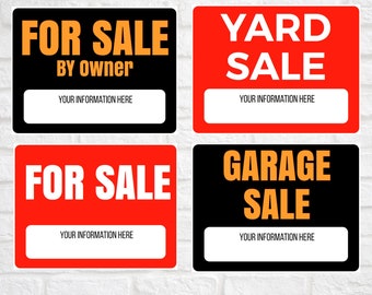 Modern Yard Sale Sign, Instant Download, Editable Template - Etsy