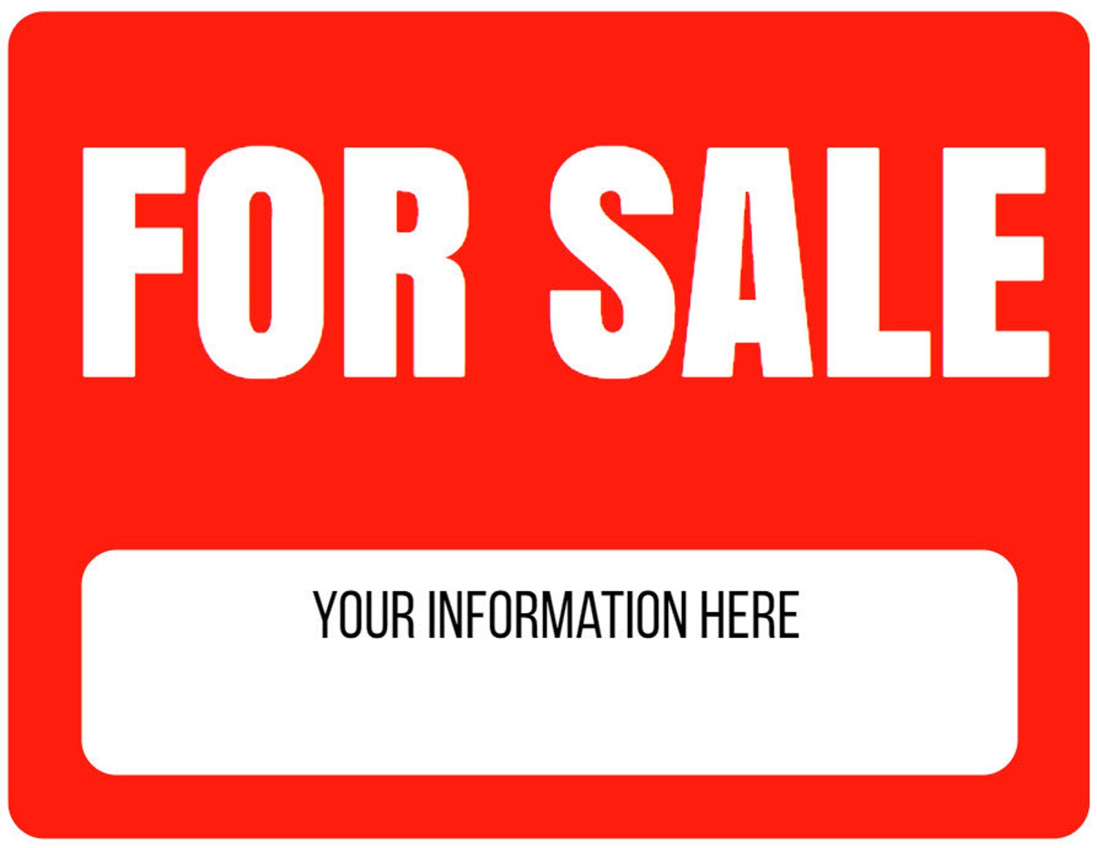 Editable for Sale Sign Template, Digital Download Yard Sale Sign ...