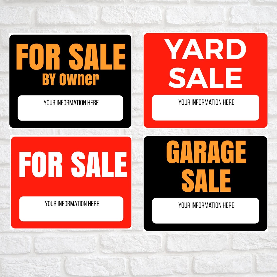 Editable for Sale Sign Template, Digital Download Yard Sale Sign ...