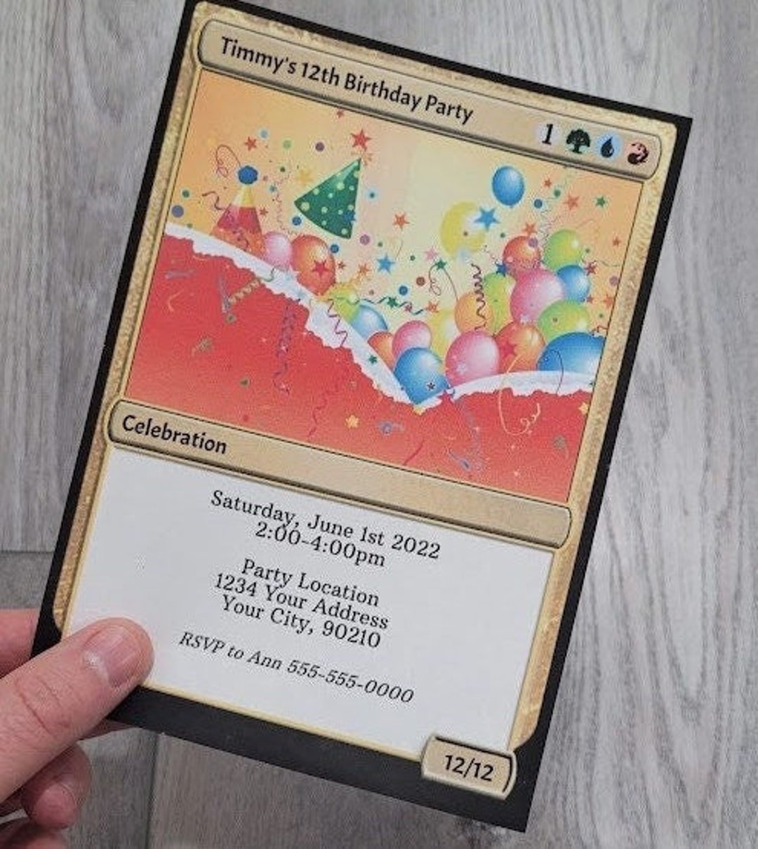 Editable MTG 5x7 Instant Download, Magic the Gathering Gift, MTG ...