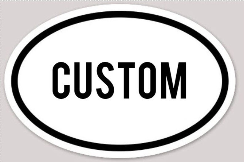 Editable Bumper Sticker, Custom Oval Bumper Stickers, Oval Sticker ...