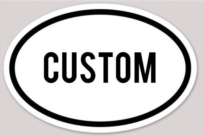 Editable Bumper Sticker, Custom Oval Bumper Stickers, Oval Sticker ...