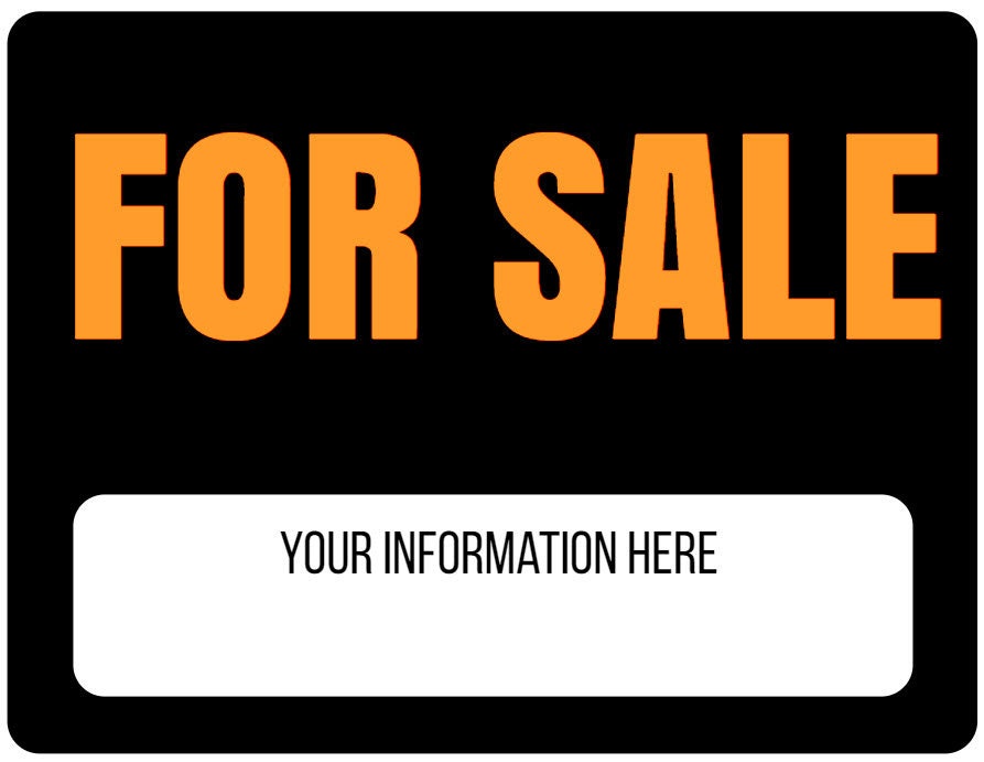 Editable for Sale Sign Template, Digital Download Yard Sale Sign ...