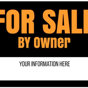 Editable for Sale Sign Template, Digital Download Yard Sale Sign ...