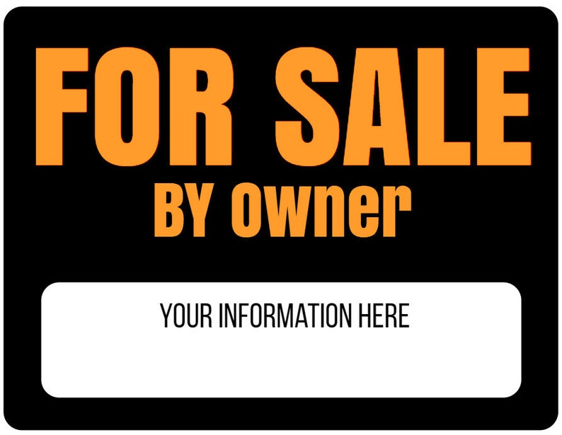 Editable for Sale Sign Template, Digital Download Yard Sale Sign ...