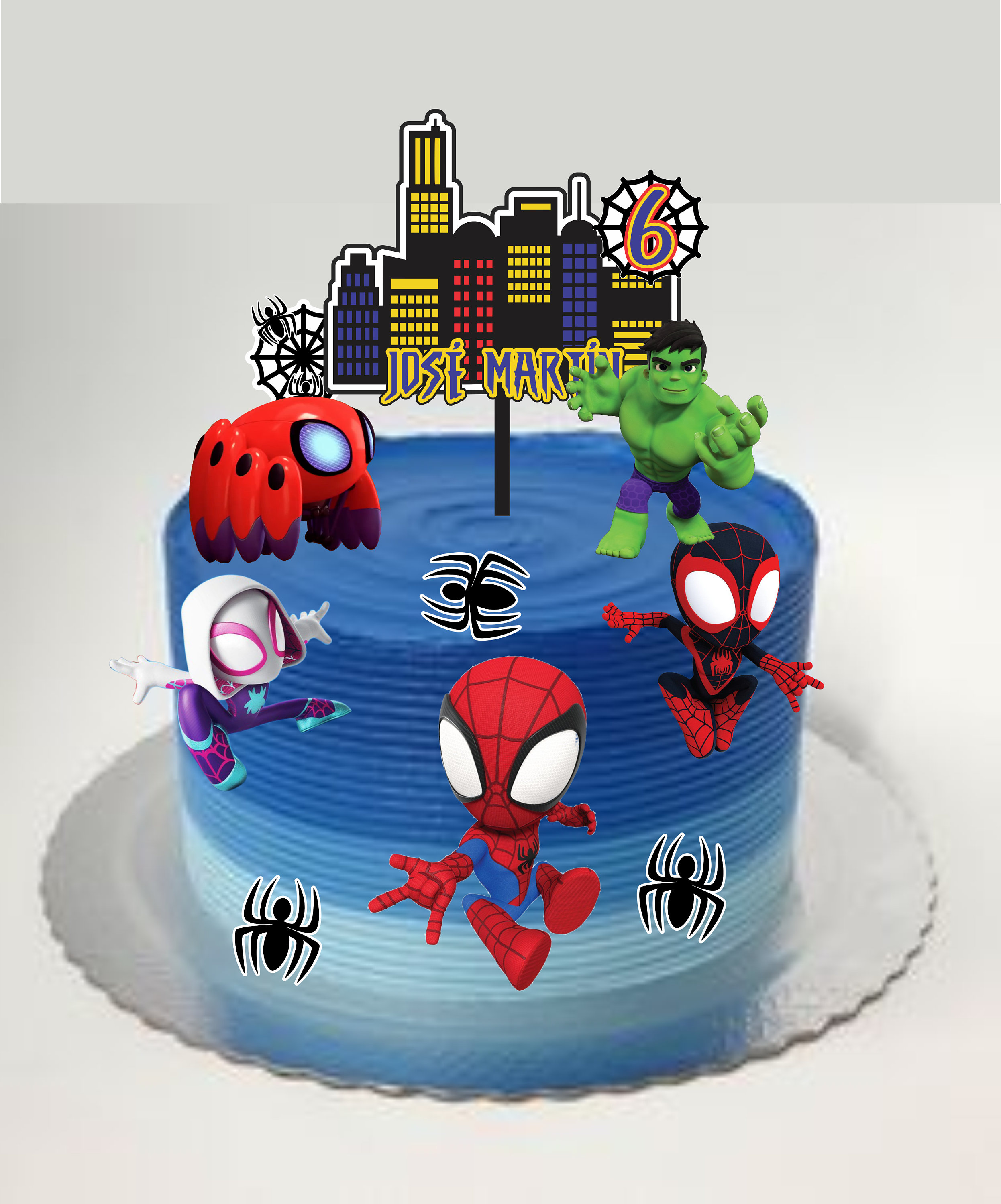 CAKETOPPER Spidey, Spiderman Theme, Spiderman Birthday Decoration ...