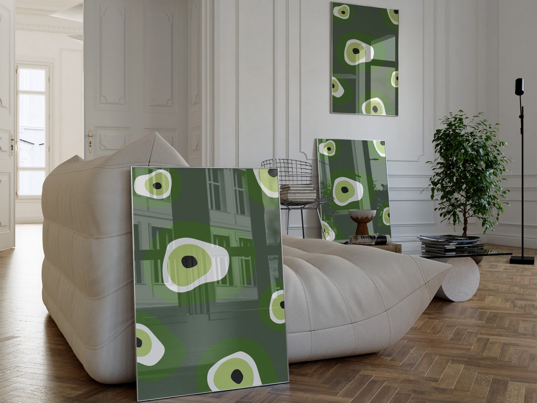 Sage Green Evil Eye Wall Art Print Evil Eye Poster Abstract - Etsy