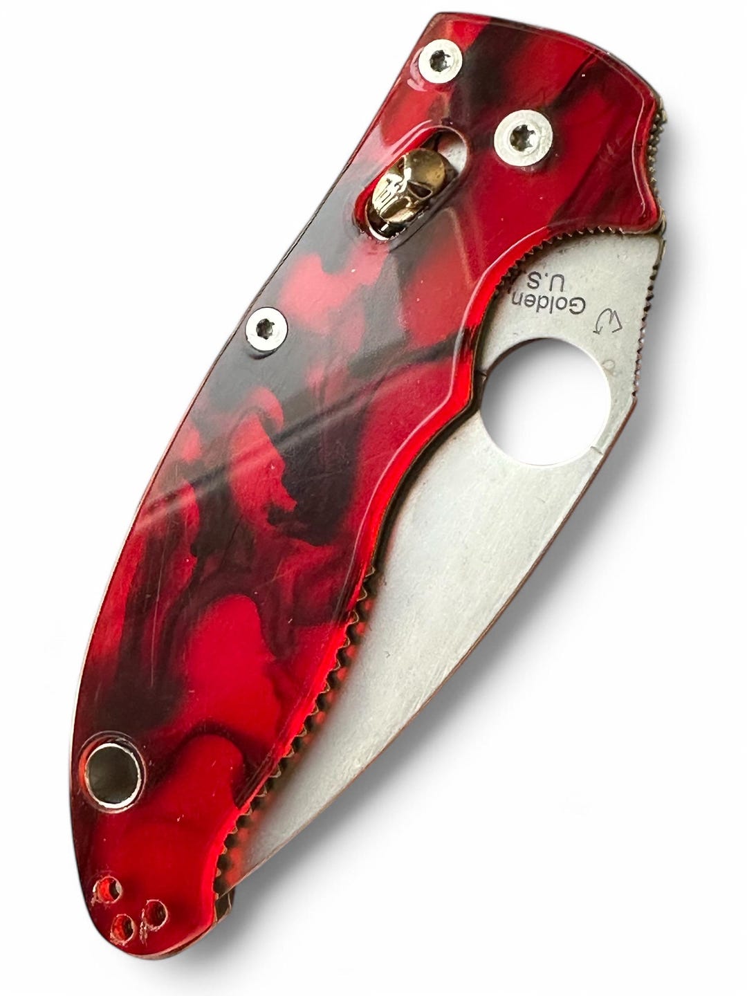 Kustom Spyderco Manix 2 Pads (red-black) - Etsy