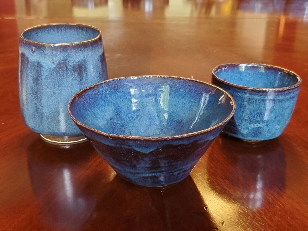 Cobolt Waterfall Banchan Set, Lauren St. John Original - Etsy