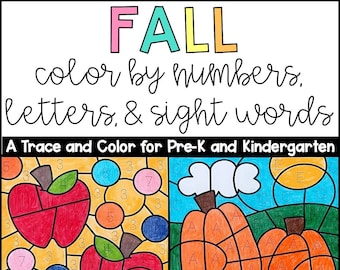 Halloween Coloring Pages for Kids Color by Sight Words, Letters, and ...