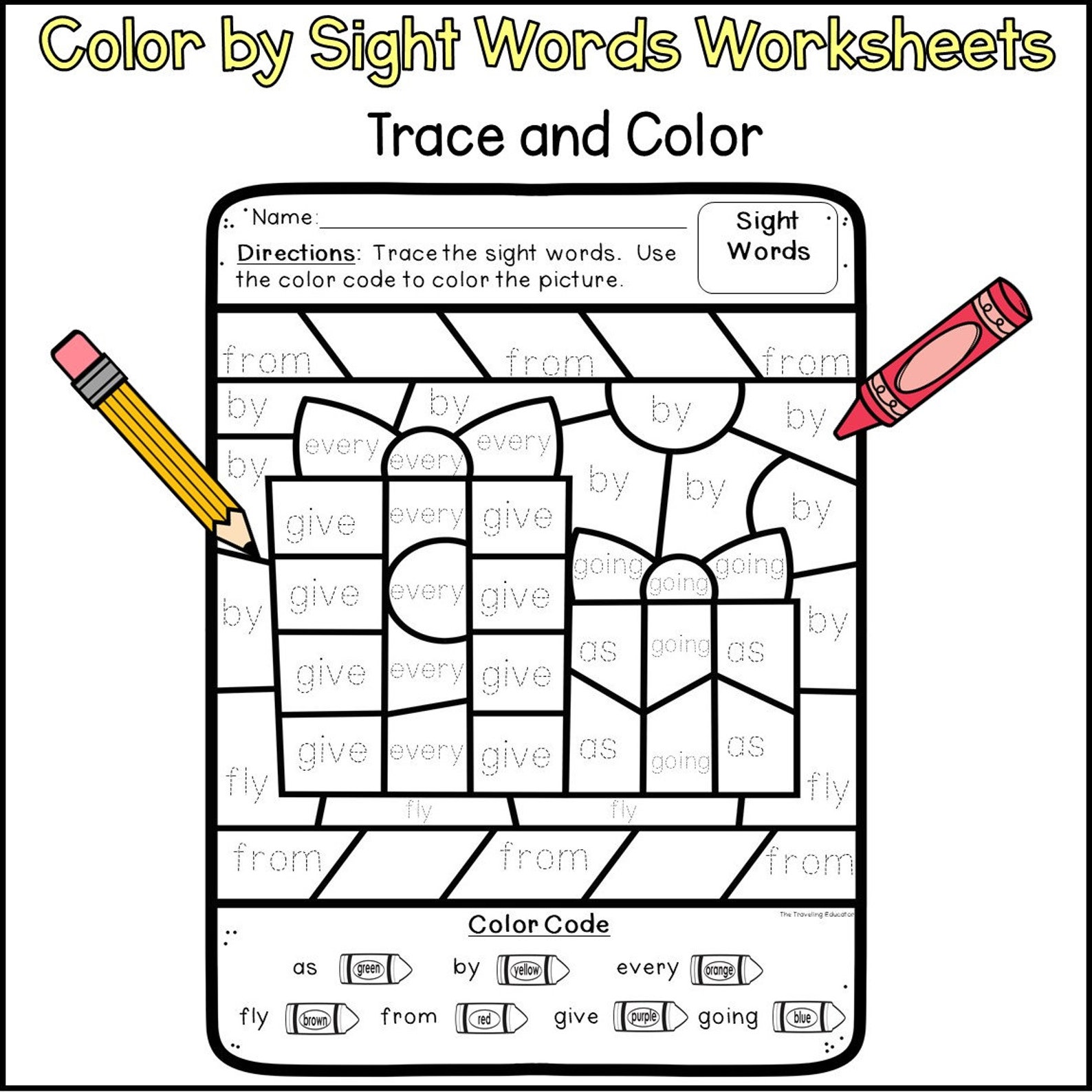 Christmas Color by Sight Words for 1st Grade and 2nd Grade - Christmas ...