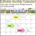Editable Monthly Calendar - Etsy
